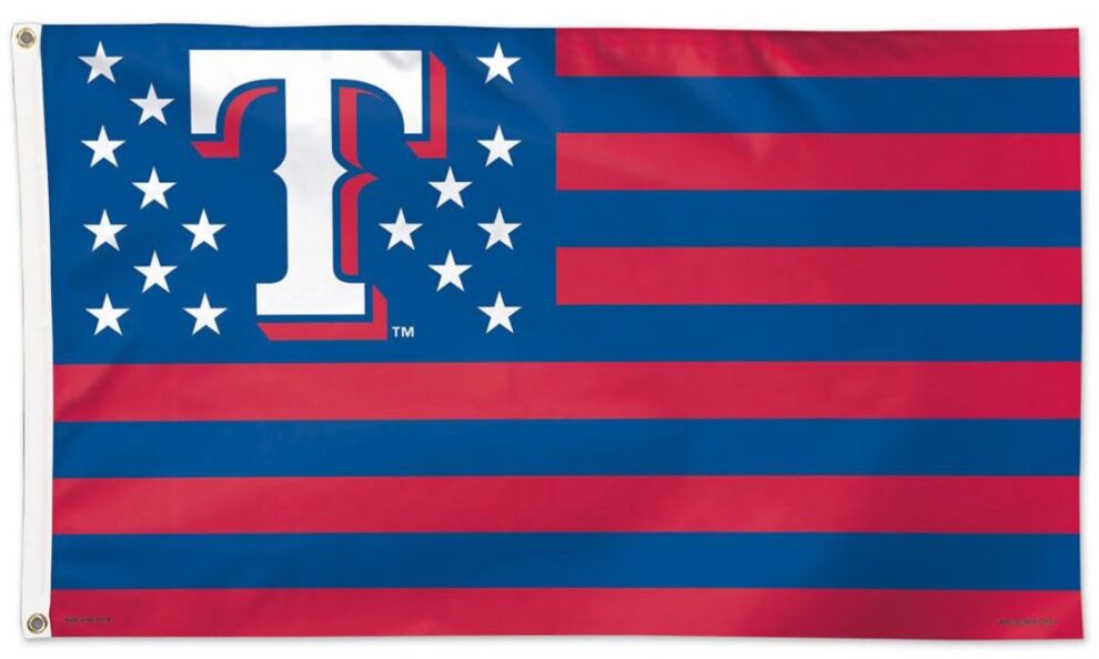 Texas Rangers Stars and Stripes Deluxe 3×5 Flag - I AmEricas Flags