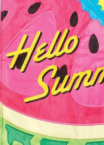 Watermelon Hello Summer Double Applique House Flag - I AmEricas Flags