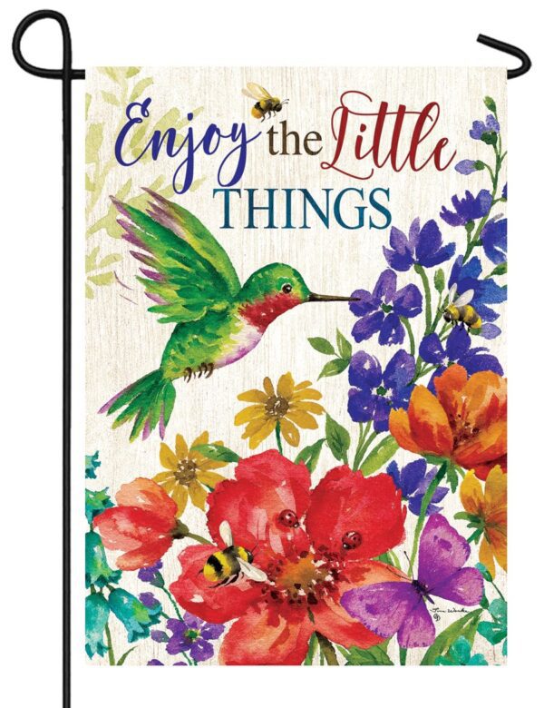 Wildflowers and Hummingbird Garden Flag - I AmEricas Flags