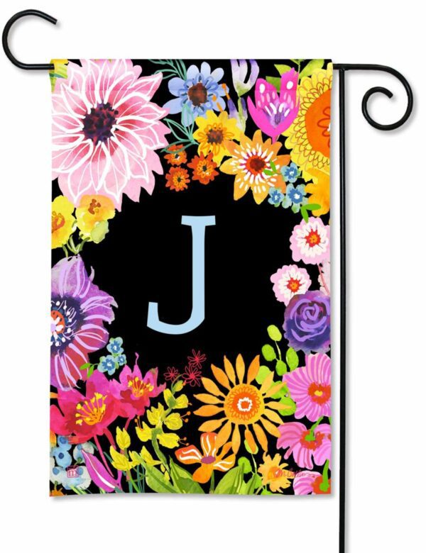 Wildflowers Monogram J Garden Flag - I AmEricas Flags