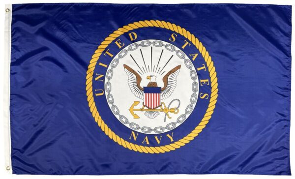 Navy Emblem 3×5 Flag – Printed - I AmEricas Flags