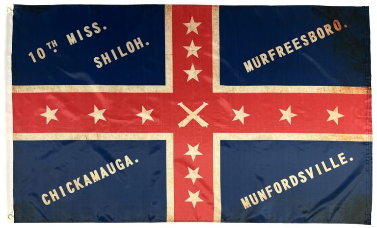 10th Mississippi Infantry Regiment Polk Style 3×5 Flag - I AmEricas Flags