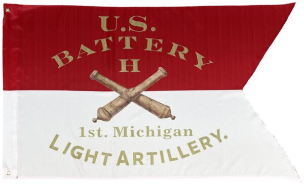 1st Michigan Light Artillery Battery H Battle Guidon - I AmEricas Flags