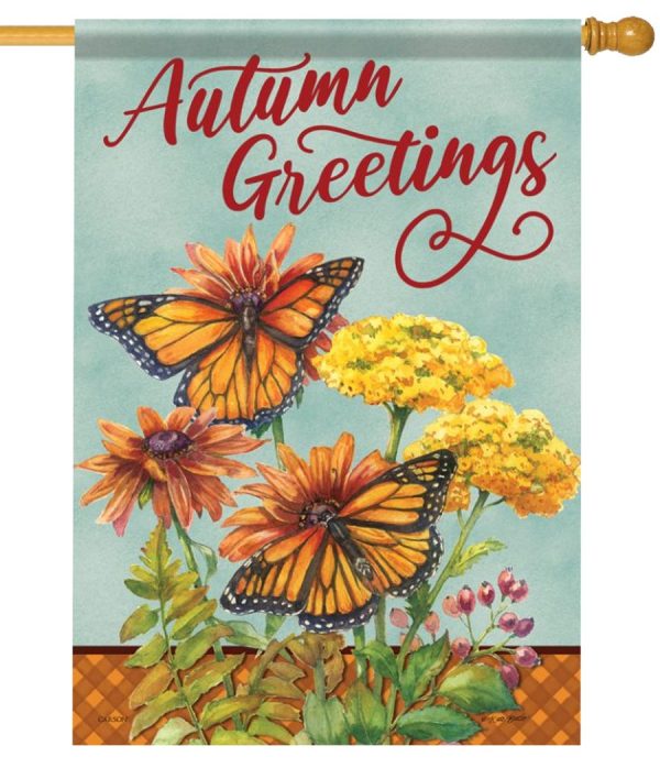 Autumn Monarchs House Flag - I AmEricas Flags