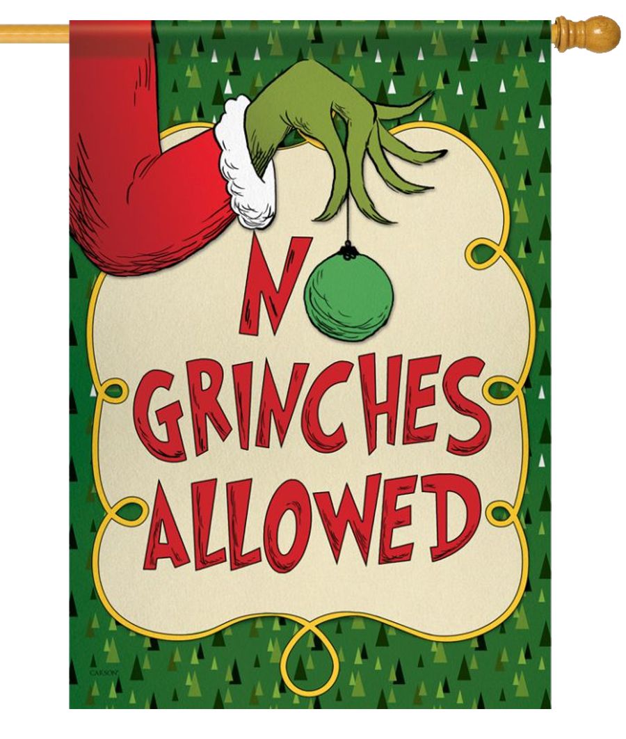 No Grinches Allowed House Flag - I AmEricas Flags