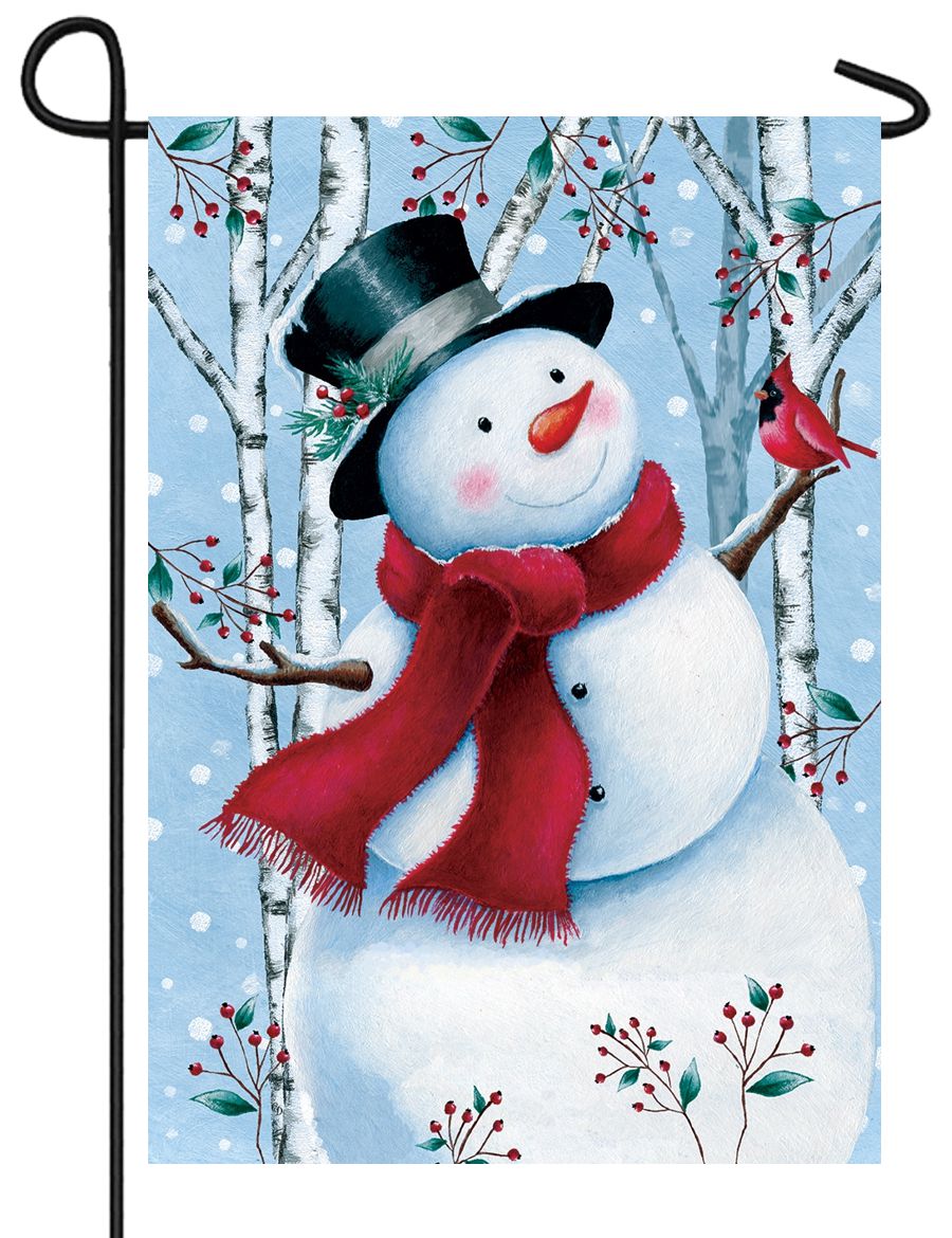 Top Hat Snowman Garden Flag - I AmEricas Flags