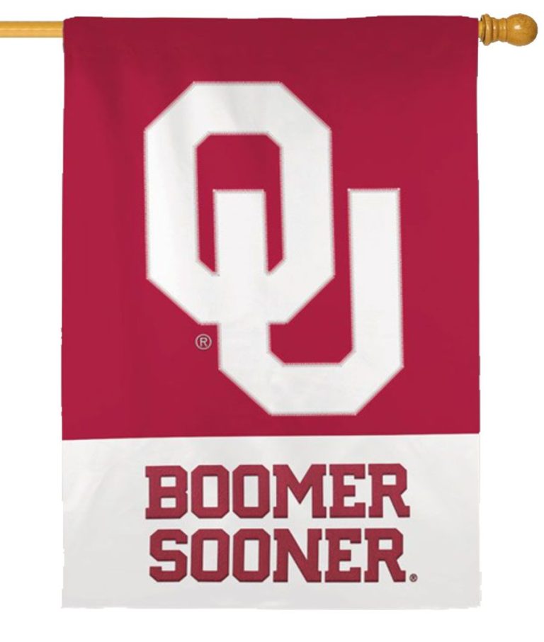 University of Oklahoma OU Applique House Flag - I AmEricas Flags