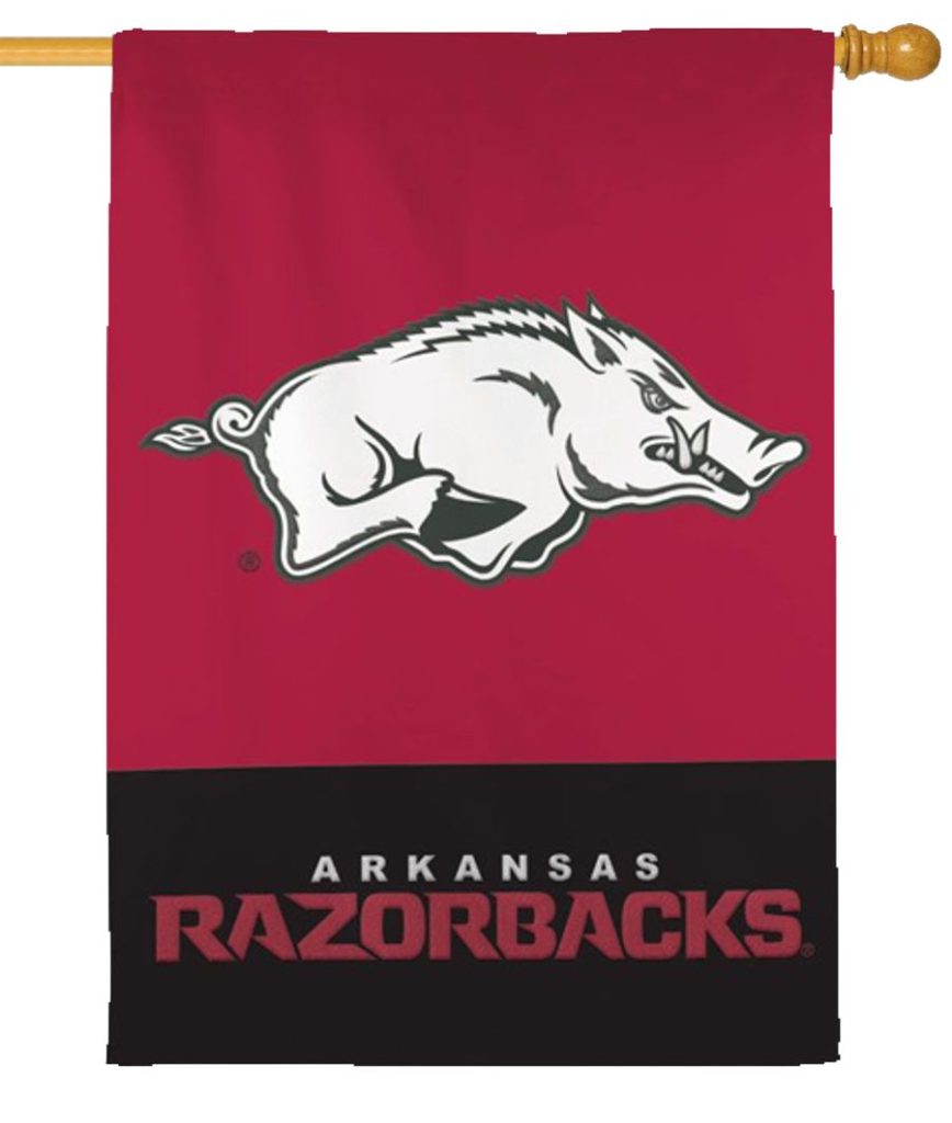 Arkansas Razorbacks Embellished Applique House Flag - I AmEricas Flags