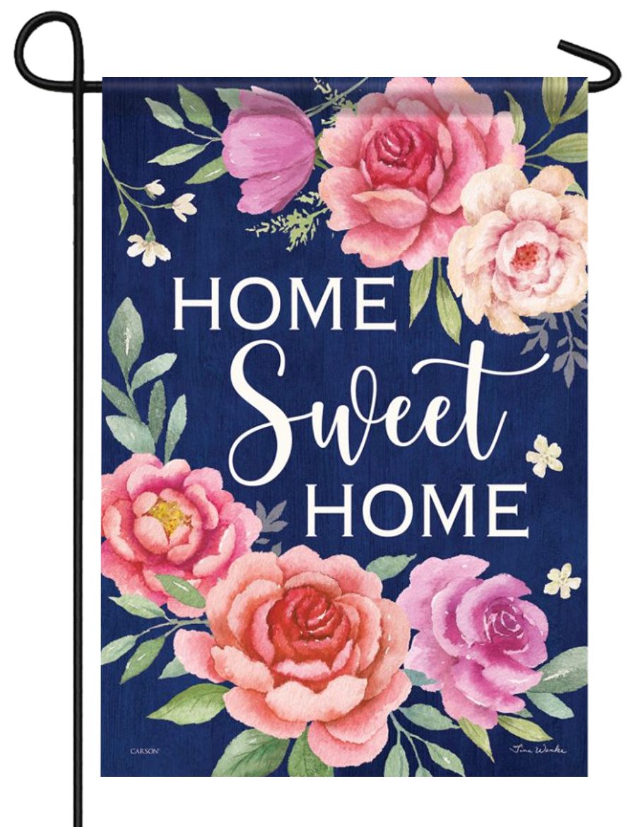 Cabbage Roses Glitter Garden Flag - I AmEricas Flags