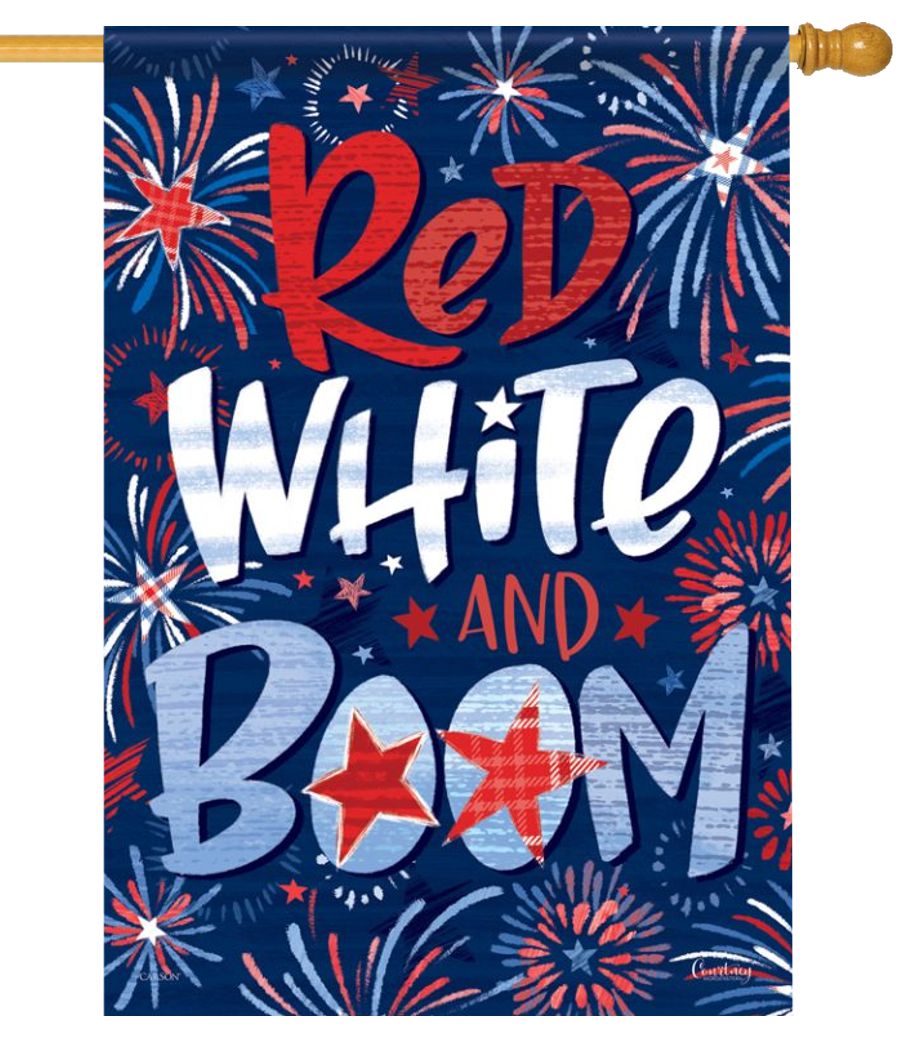 Red White and Boom House Flag - I AmEricas Flags