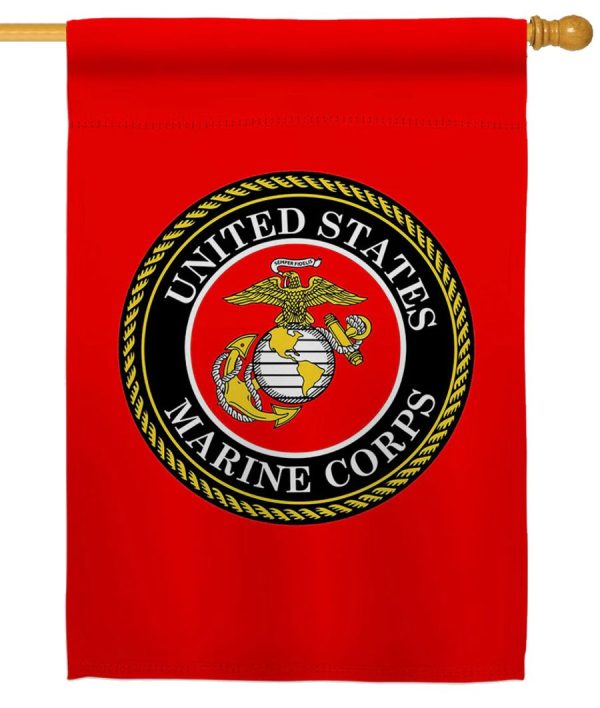 Marine Corps Sublimated House Flag - I AmEricas Flags