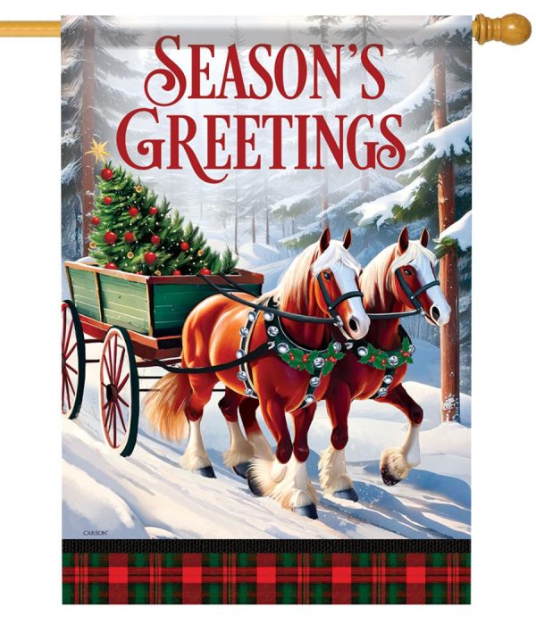 Season’s Greetings House Flag - I AmEricas Flags