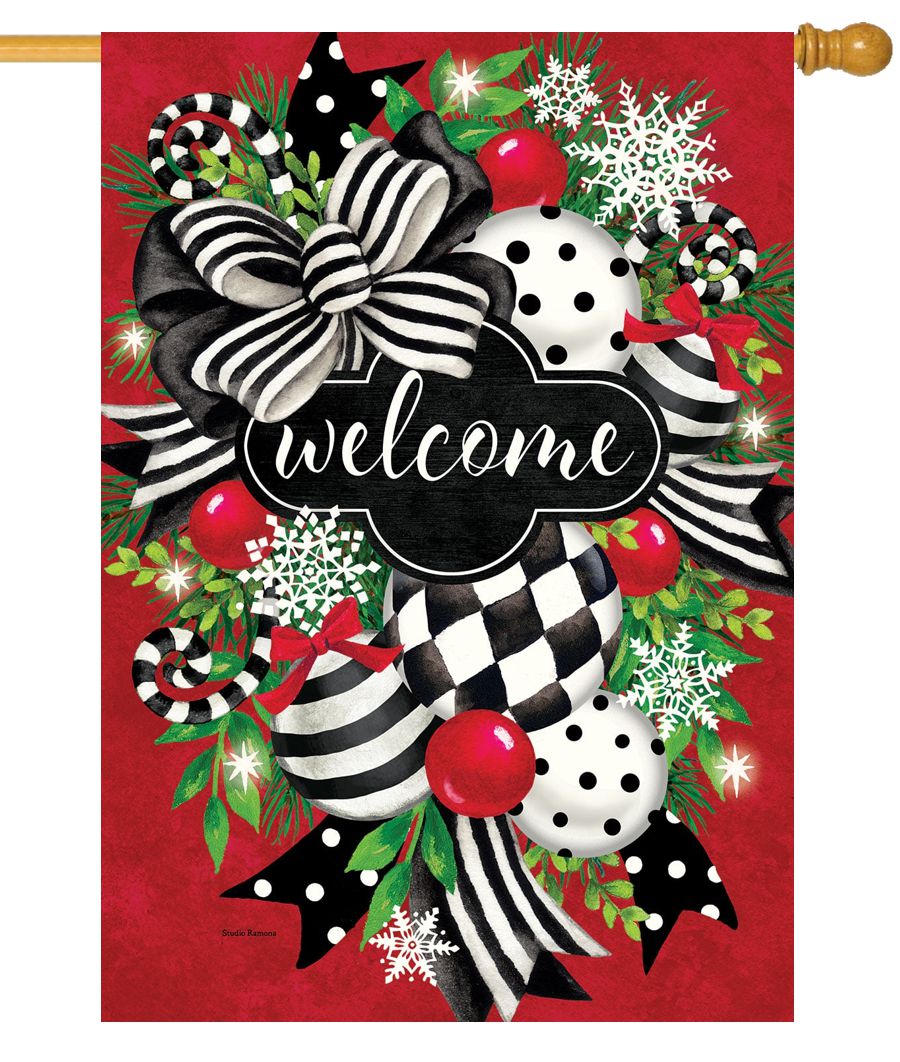 Black and White Swag House Flag - I AmEricas Flags