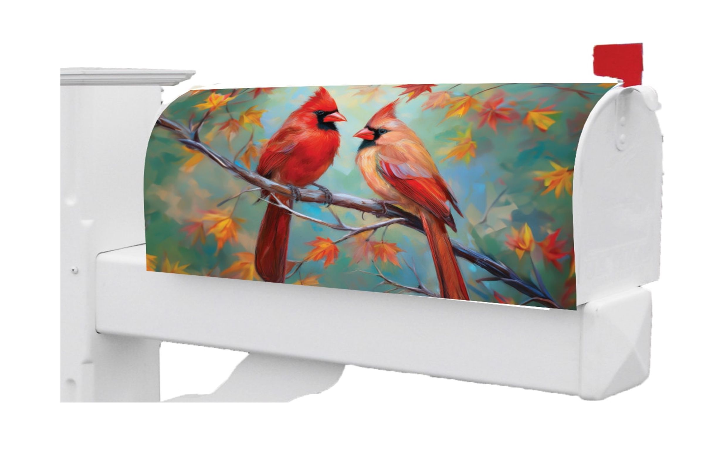 Cardinal Couple Mailbox Cover - I AmEricas Flags