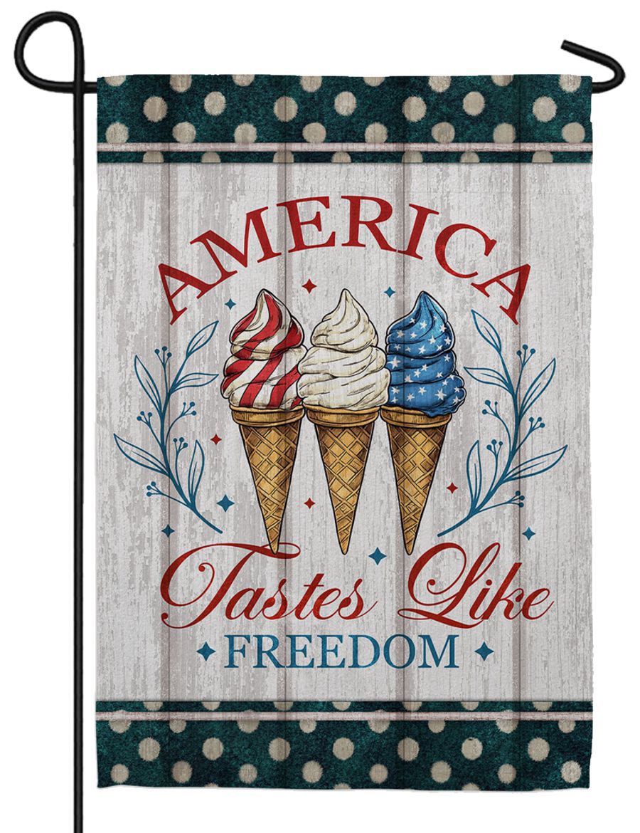 Patriotic Ice Cream Cones Sublimated Garden Flag - I AmEricas Flags