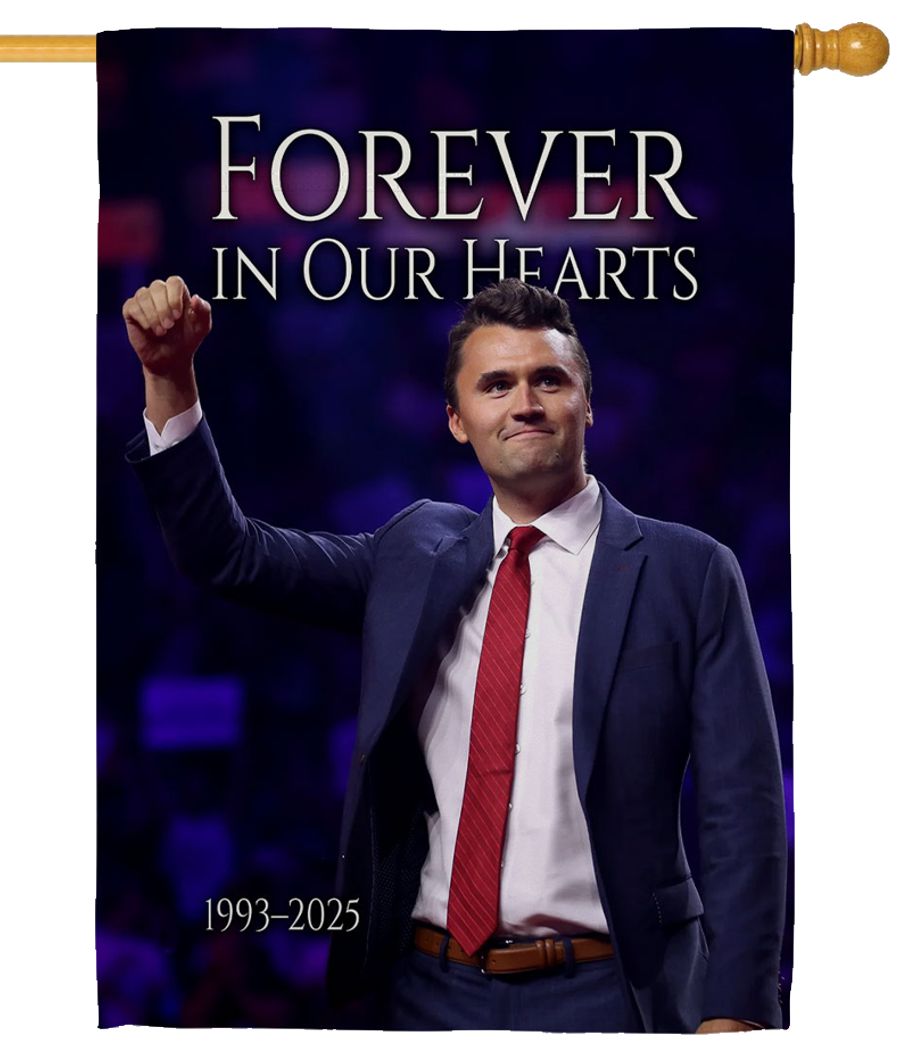 Charlie Kirk Forever Sublimated House Flag - I AmEricas Flags
