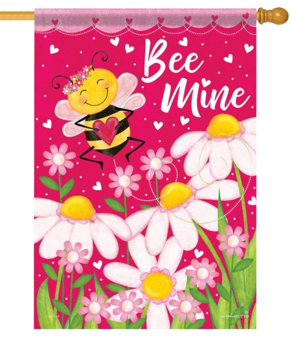 Bee Mine Valentine House Flag - I AmEricas Flags