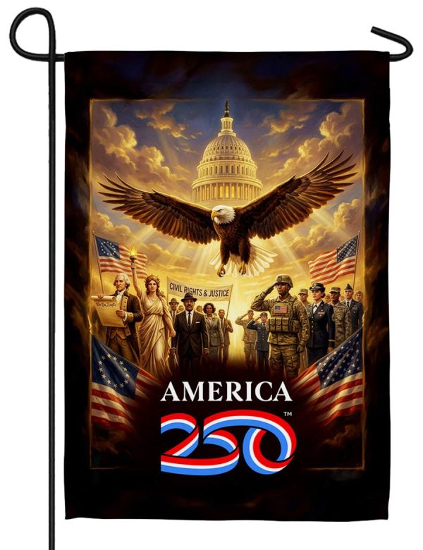 America 250 Eagle Heritage Sublimated Garden Flag - I AmEricas Flags